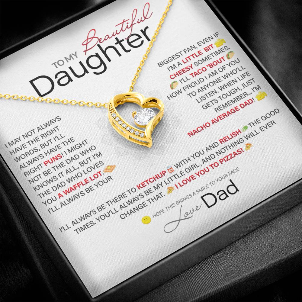 Best Gift for Daughter Dad s Forever Punny Love Heart Necklace to Cra Epic Wearables